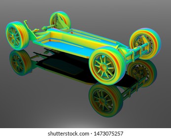 3d Rendering Car Chassis Analysis Stock Illustration 1473075257 ...