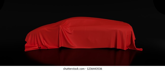 3d Rendering Car Covered Red Velvet 스톡 일러스트 1236443530 | Shutterstock