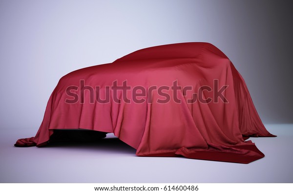 3d Rendering Car Covered Red Velvet Stock Illustration 614600486 ...