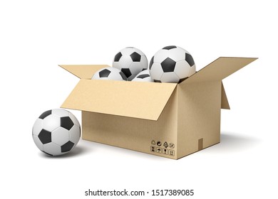 Soccer Ball Box Isolated Over White Stock Vector (Royalty Free ...