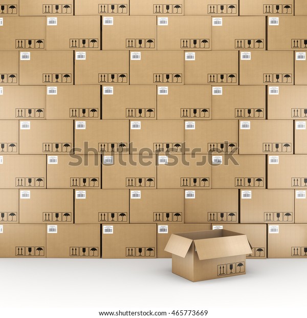3d Rendering Cardboard Boxes Stock Illustration 465773669 Shutterstock