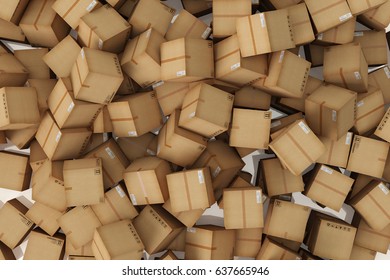 3d Rendering Cardboard Boxes Background Moving 스톡 일러스트 637665946 ...