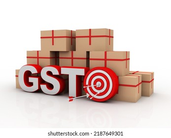 3d Rendering Cardboard Boxes Target Stock Illustration 2187649301 ...