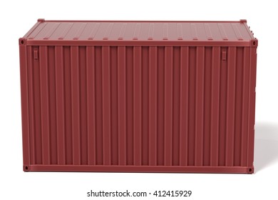 Cargo Shipping Container Back View Isolated: ภาพประกอบสต็อก 1063012559 ...
