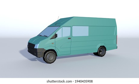 3d Rendering Cargo Passenger Special Van Stock Illustration 1940435908 ...