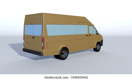 3d Rendering Cargo Passenger Special Van Stock Illustration 1940435962 ...
