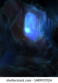 3d Rendering Cave Interior Stock Illustration 1489937024 | Shutterstock
