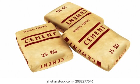 3d Rendering Cement Bag Model Stock Illustration 2082277546 | Shutterstock