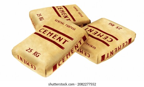 3d Rendering Cement Bag Model Stock Illustration 2082277552 | Shutterstock
