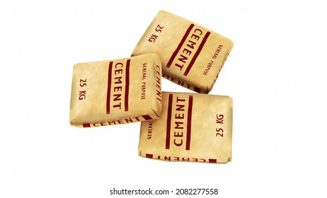 3d Rendering Cement Bag Model Stock Illustration 2082277558 | Shutterstock