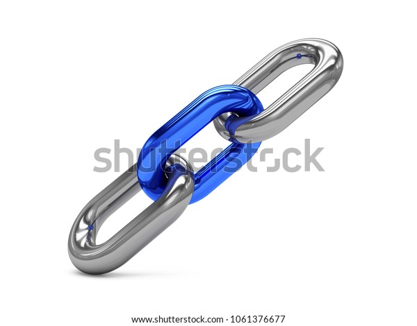 3d Rendering Chain Three Links Isolated Stock Illustration 1061376677 ...