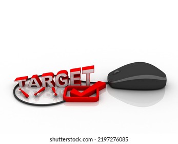3d Rendering Check Mark Target Connected Stock Illustration 2197276085 ...