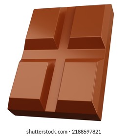 3d Rendering Chocolate Bar Isolated Stock Illustration 2188597821 ...