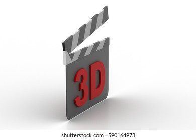 3d Rendering 3d Cinema Clap Board 스톡 일러스트 590164973 | Shutterstock