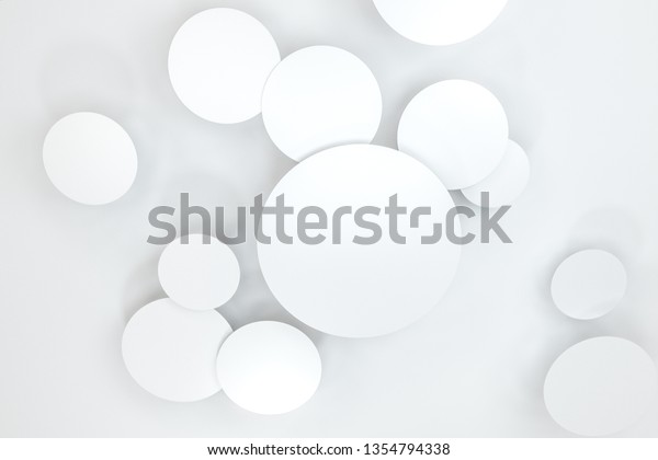 3d Rendering Circle Frame Card Template Stock Illustration 1354794338 ...