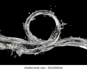 3d Rendering Clear Liquid Water Flow Stock Illustration 2012206016 ...