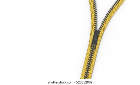 3d Rendering Close Zipper Texture On Stock Illustration 523352989 ...
