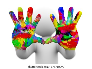 6,026 3d man paint Images, Stock Photos & Vectors | Shutterstock