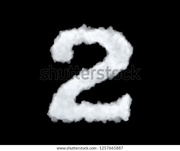 3d Rendering Cloud Shaped Number 2 Stock Illustration 1257665887 ...