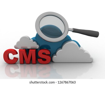 3d Rendering Cms Cloud Search Stock Illustration 1267867063 | Shutterstock