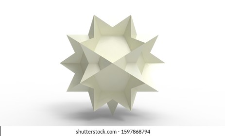 3d Rendering Colored Polyhedron Models Isolated Stock Illustration ...