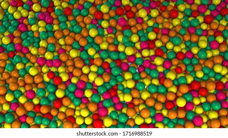 3d Render Colorful Balls Set Background Stock Illustration 217240018 ...