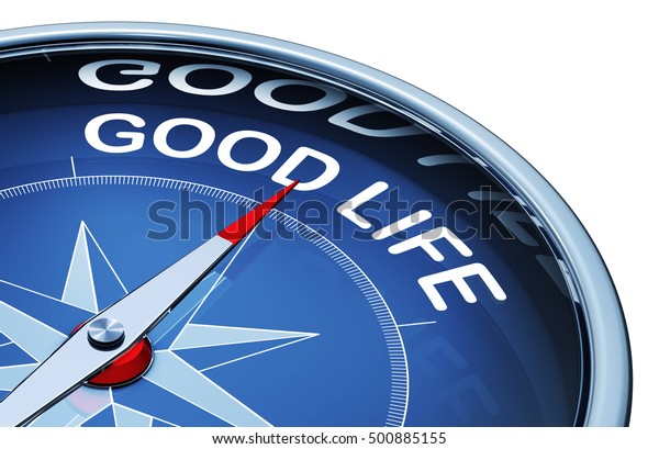 3d Rendering Compass Good Life Icon Stock Illustration 500885155 ...