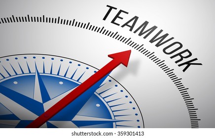 3d Rendering Compass Teamwork Icon Stock Illustration 359301413 ...