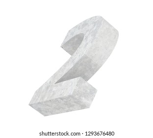 3d Rendering Concrete Number 2 Two Stock Illustration 1293676480 ...