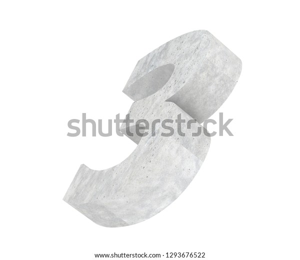 3d Rendering Concrete Number 3 Three Stock Illustration 1293676522 ...