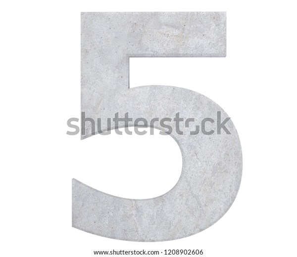 3d Rendering Concrete Number 5 Five Stock Illustration 1208902606 ...
