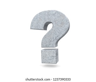 3d Rendering Concrete Symbol Question Mark Stock Illustration ...