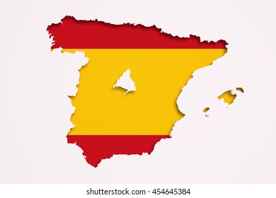 3d Rendering Contour Spanish Map Madrid Stock Illustration 454645384 ...