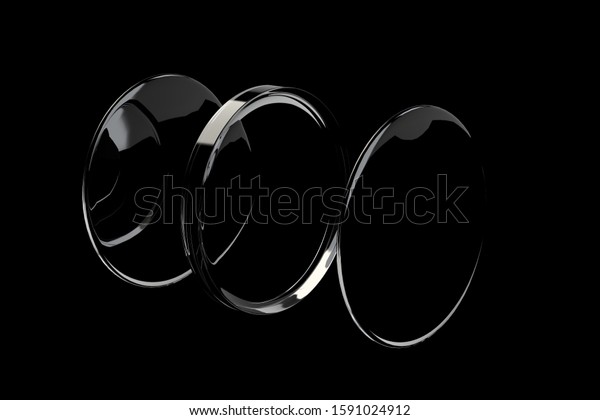 3d Rendering Convex Concave Lenses On Stock Illustration 1591024912 ...