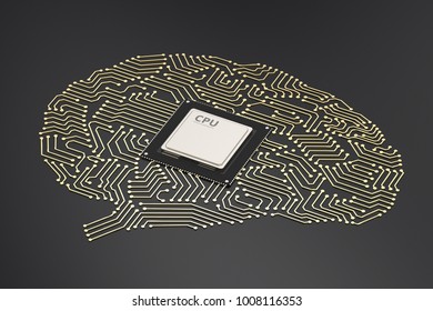 3d Rendering Cpu Ai Circuit Brain 스톡 일러스트 795529441 | Shutterstock