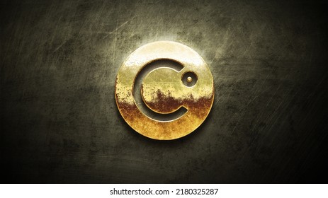 3d Rendering Cryptocurrency Celsius Coin On Stock Illustration ...