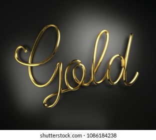3d Rendering Custom Calligraphy Shiny Word Stock Illustration ...