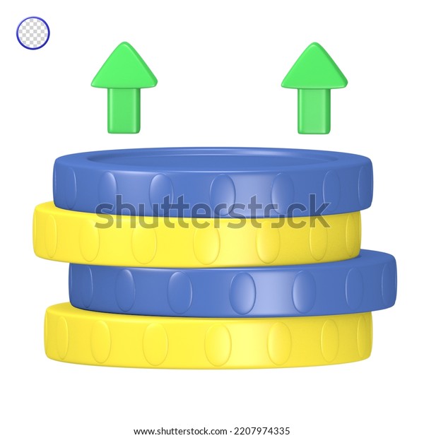 3d Rendering Cute Icons Earning Startup Stock Illustration 2207974335 ...