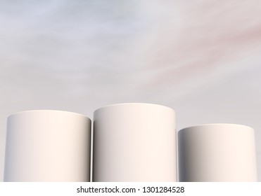 3d Rendering Cylinder Box Background Stock Illustration 1301284528 ...