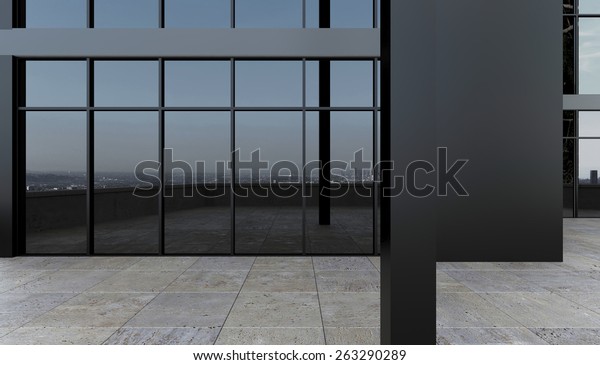 3d Rendering Dark Blank Exterior Scene Stock Illustration 263290289 ...