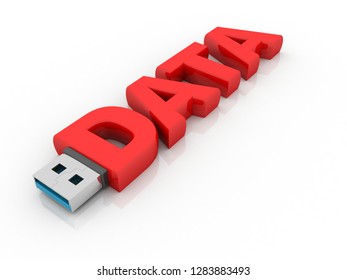3d Rendering Data Pen Driver Stock Illustration 1283883493 | Shutterstock