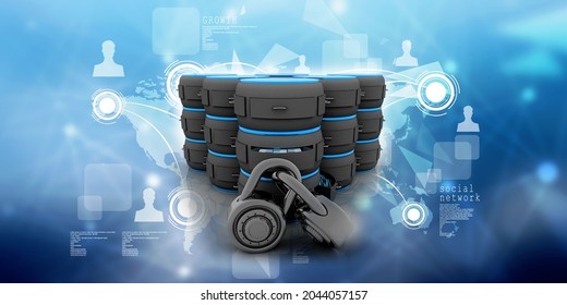 3d Rendering Database Storage Data Base Stock Illustration 2044057157 ...