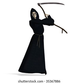 3d Rendering Deadly Reaper Clipping Path Stock Illustration 35367886