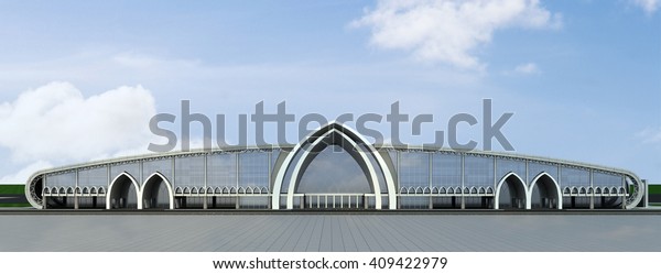 3d Rendering Design Airport Elevation Stock Illustration 409422979 ...