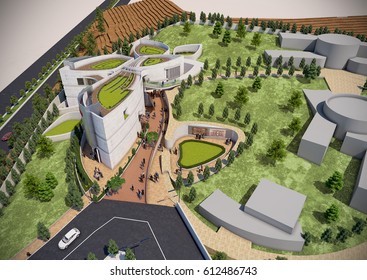 3d Rendering Design Museum View 1 Stock Illustration 612486743 ...