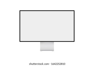 Realistic Desktop Computer Monitor Template Blank Stock Vector (Royalty ...