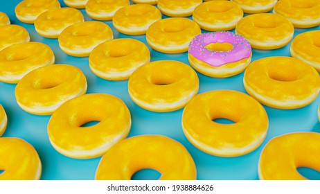 3d Rendering Different Group Donutgroup Independent Stock Illustration ...