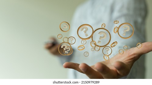 3d Rendering Digital Question Marks Floating Stock Illustration ...