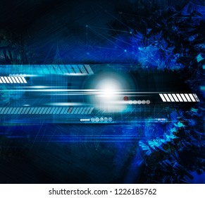 3d Rendering Digital Technology Background Stock Illustration ...