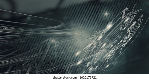 3d Rendering Digital Technology Background Stock Illustration ...